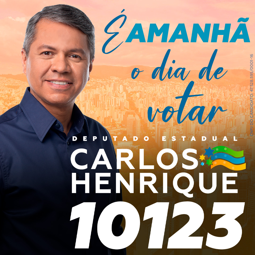 Olá amigos e amigas de Minas Gerais! Amanhã é dia de votar no 10123